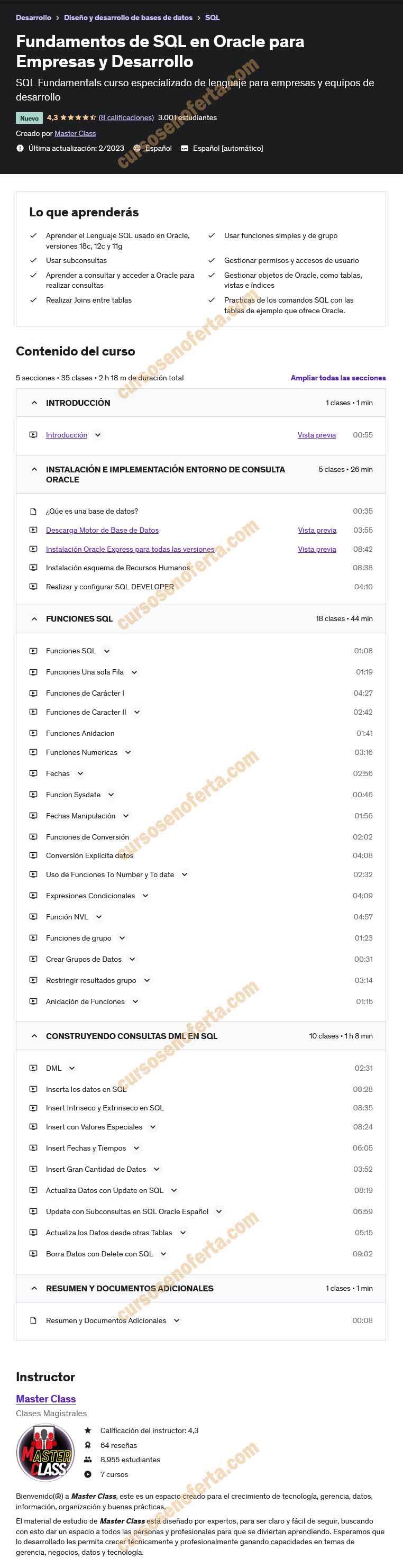 Fundamentos de SQL en Oracle para Empresas y Desarrollo - cursosenoferta.com